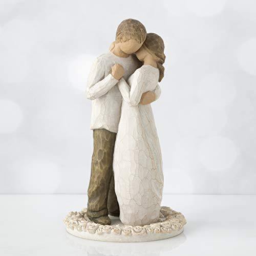 Sculpted Hand-Painted Promise Cake Topper "Hold Dear the Promise of Lo ...